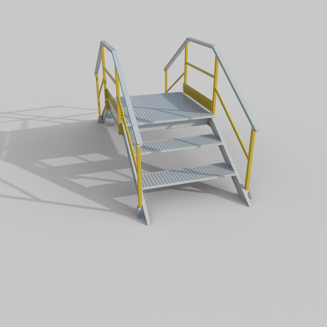 3D Industrial Stair Access Platform Model - TurboSquid 2210220
