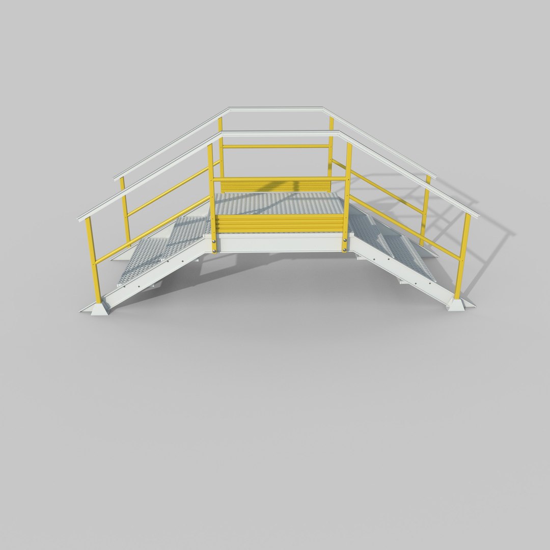 3D Industrial Stair Access Platform Model - TurboSquid 2210220