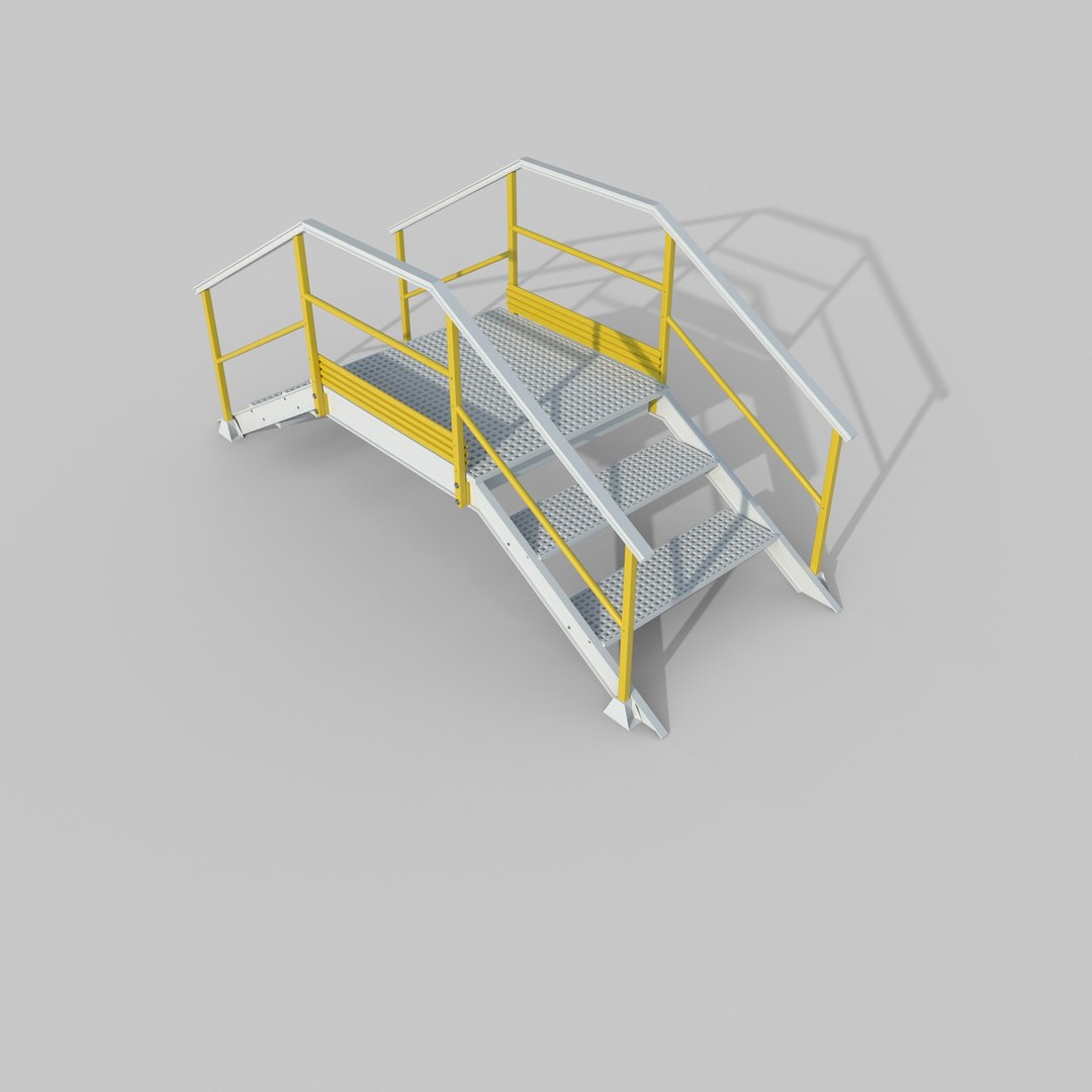 3D Industrial Stair Access Platform Model - TurboSquid 2210220