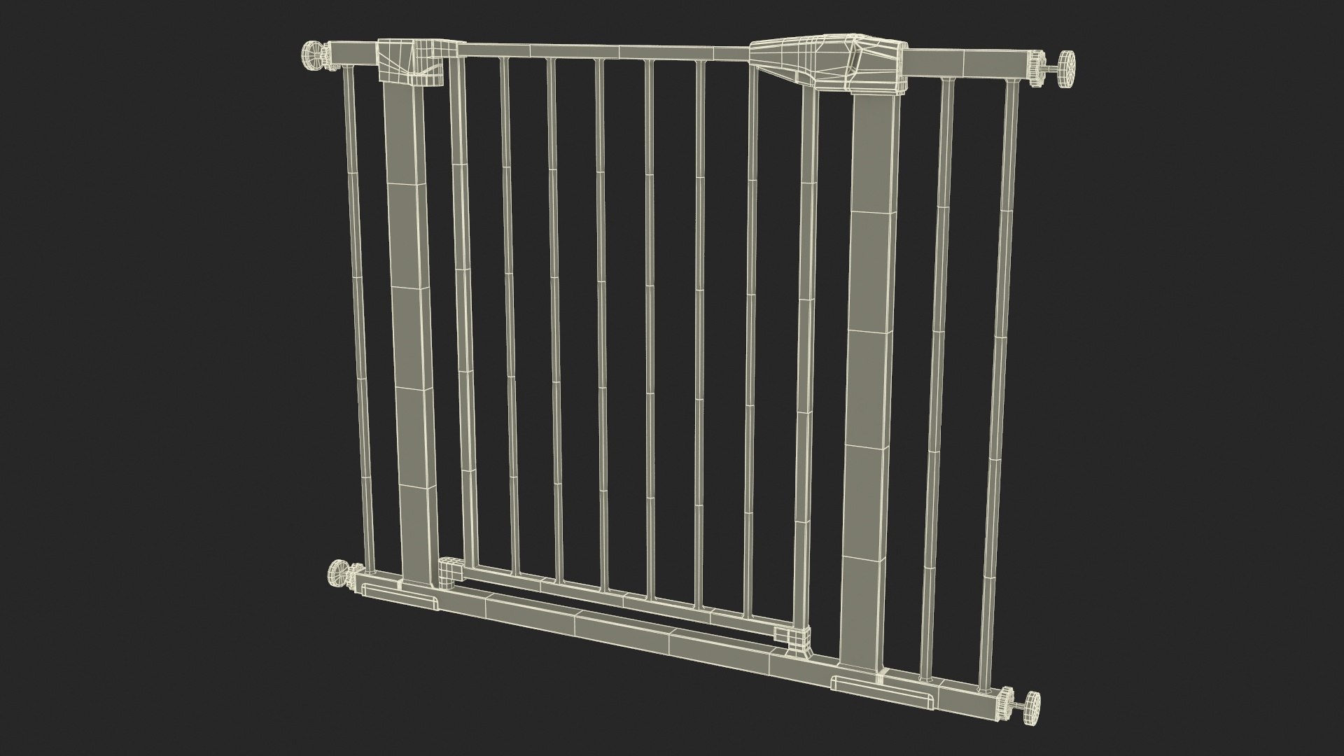 Metal Baby And Pet Gate Light Wood Pattern 3D Model - TurboSquid 2137555