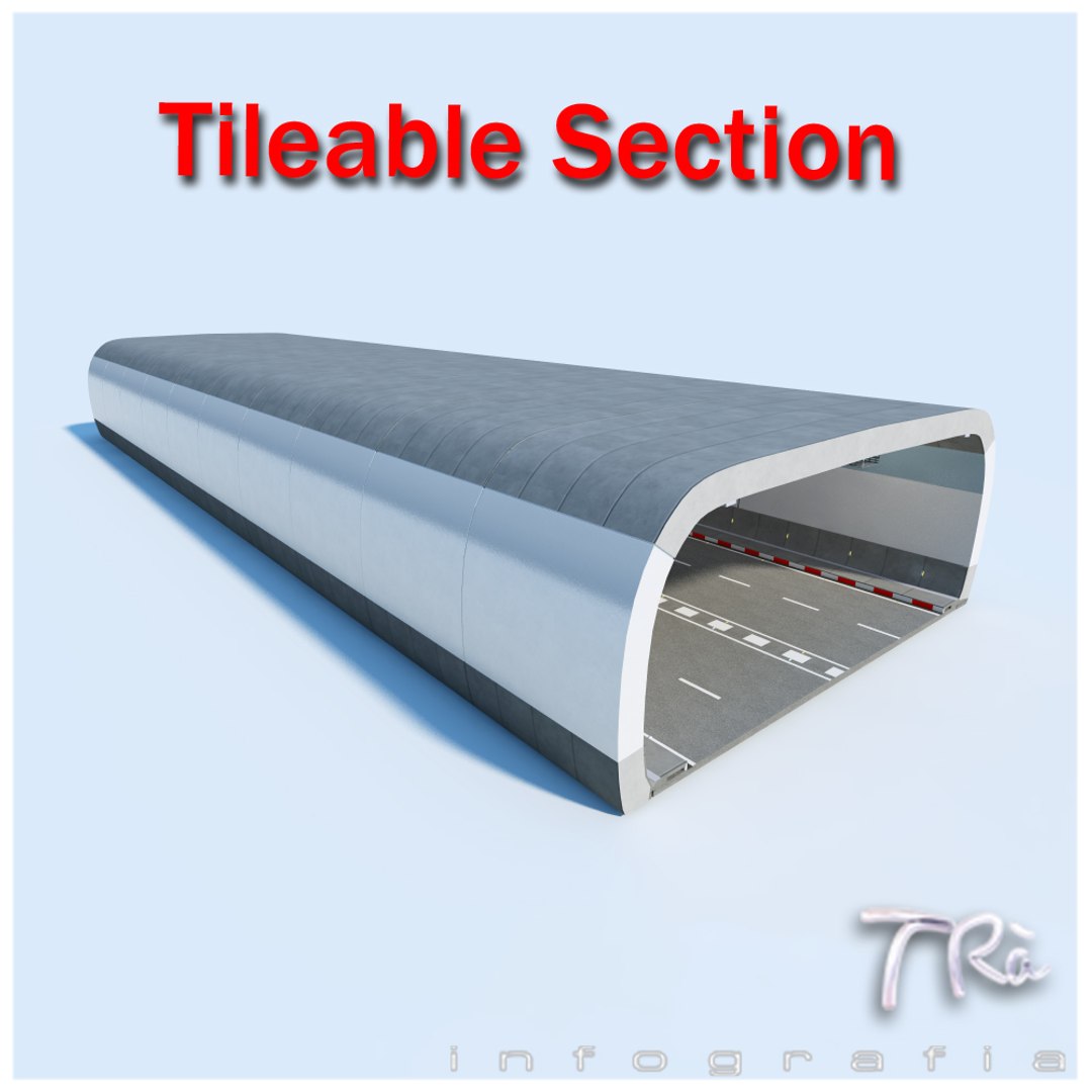 Tunnel Section 3D Model - TurboSquid 1186384