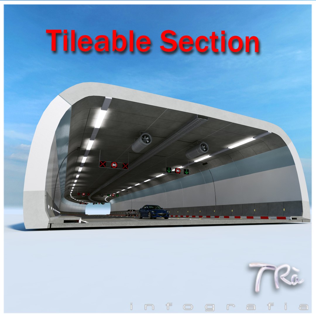 Tunnel Section 3D Model - TurboSquid 1186384