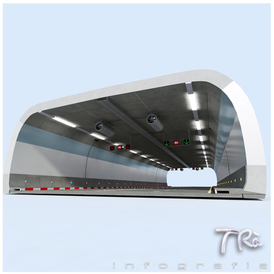 Tunnel Section 3D Model - TurboSquid 1186384
