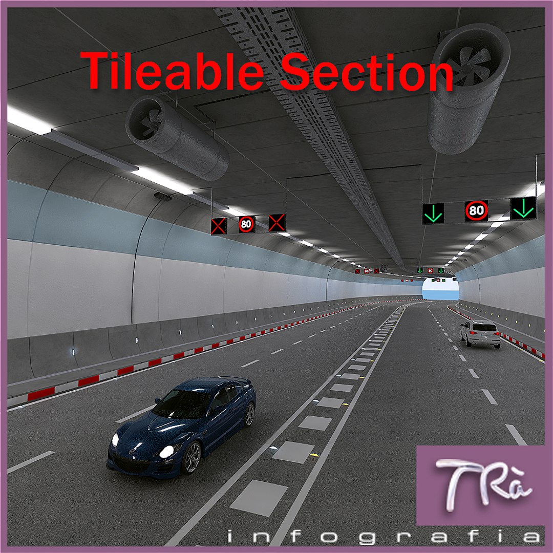 Tunnel Section 3D Model - TurboSquid 1186384