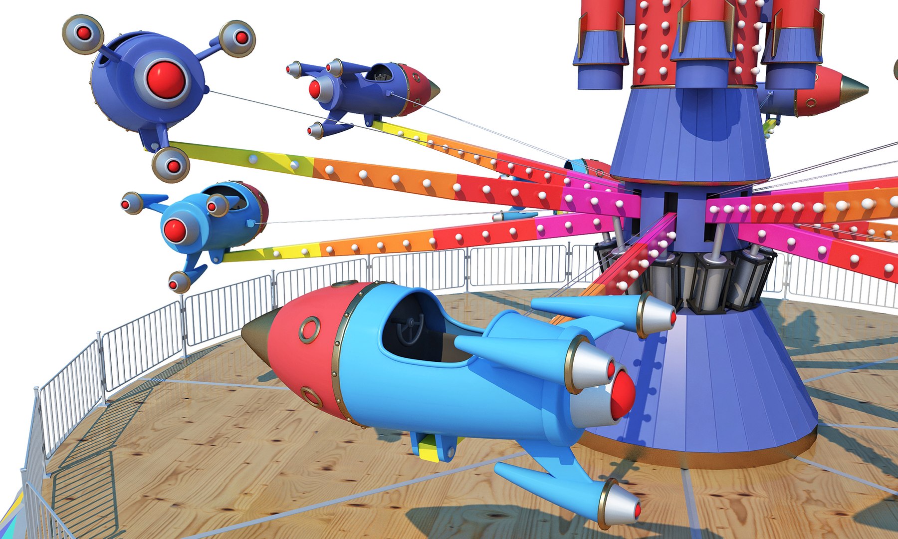 3D Model Rocket Carousel - TurboSquid 1642565