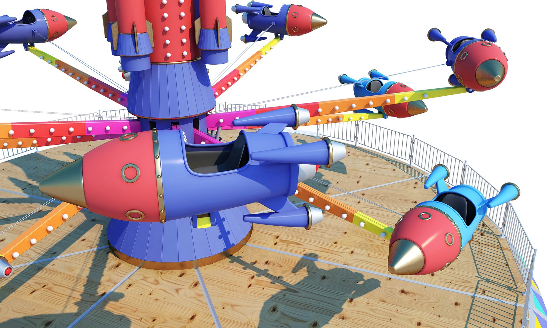 3D Model Rocket Carousel - TurboSquid 1642565