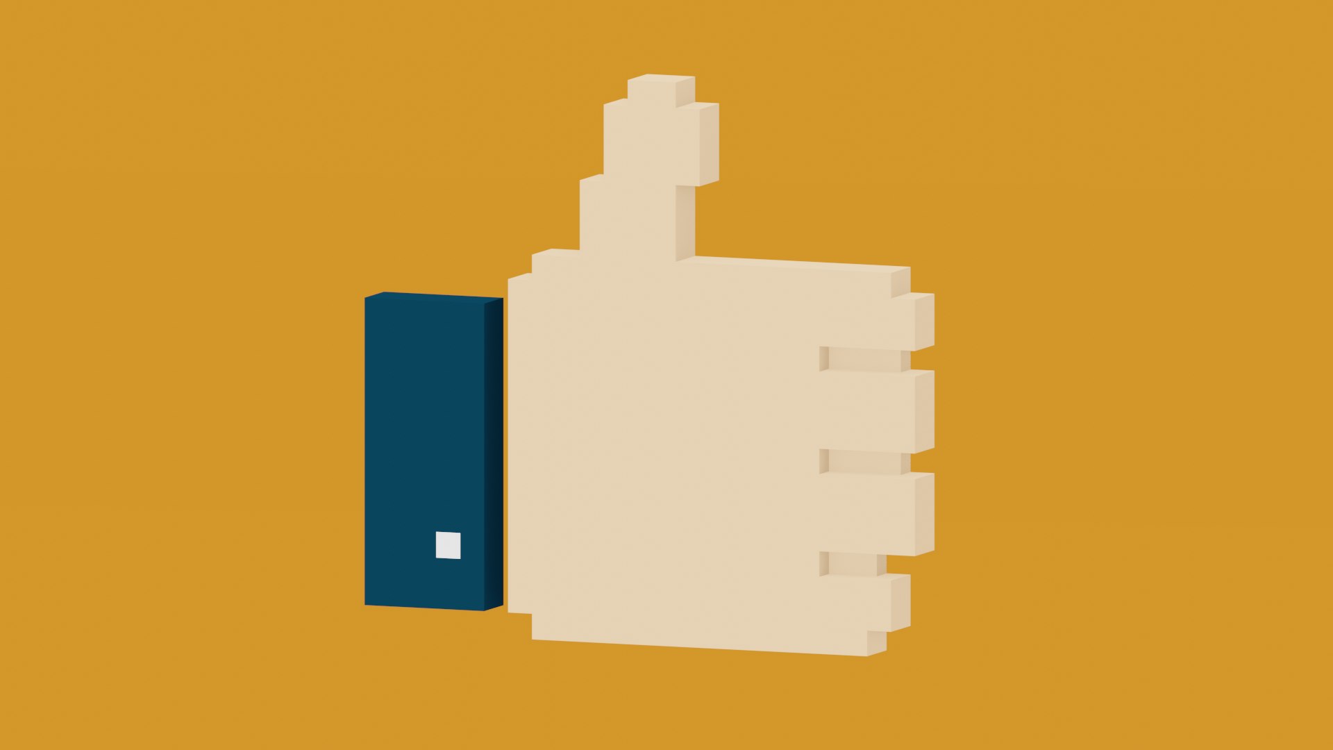 3D Like Button Pixel Art Stylized - TurboSquid 1818257