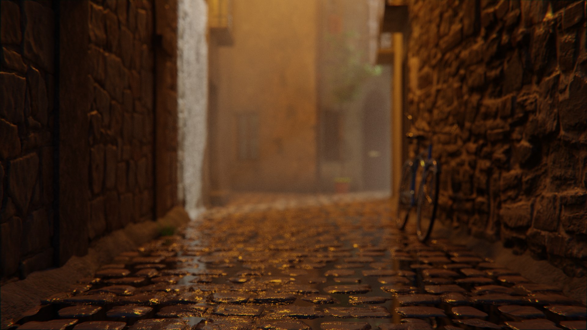 European Alley 3d Scene Model - TurboSquid 1987548