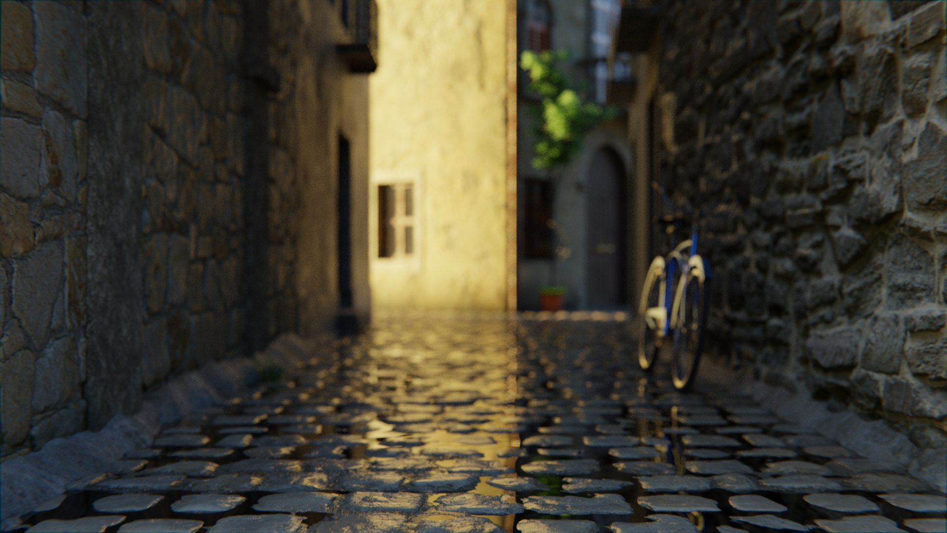 European Alley 3d Scene model - TurboSquid 1987548