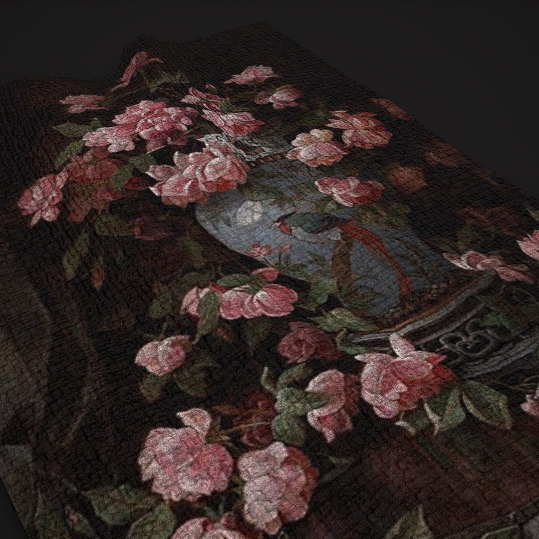 Medieval Pink FlowerTapestry 3D model - TurboSquid 1872615