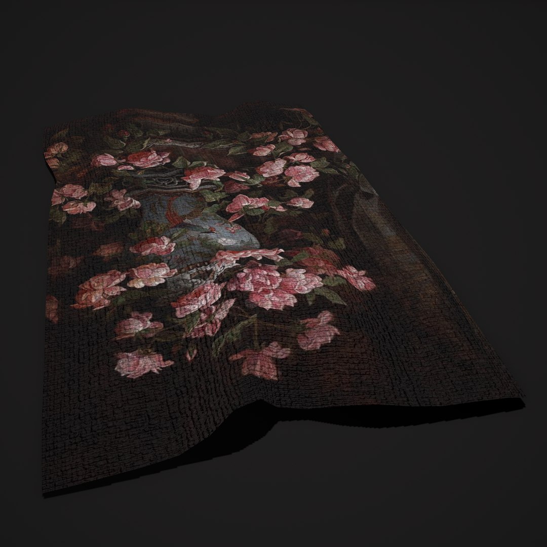 Medieval Pink FlowerTapestry 3D model - TurboSquid 1872615