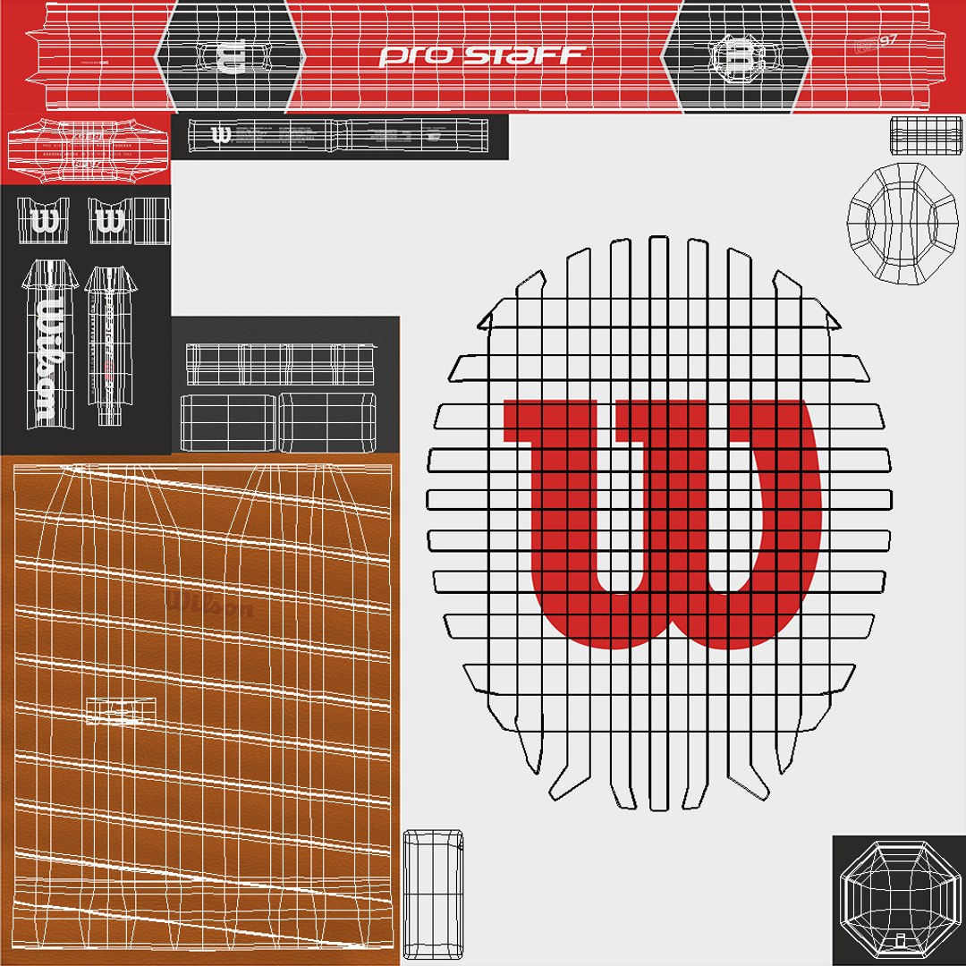 Tennis racket wilson prostaff 3D model | 1147094 | TurboSquid