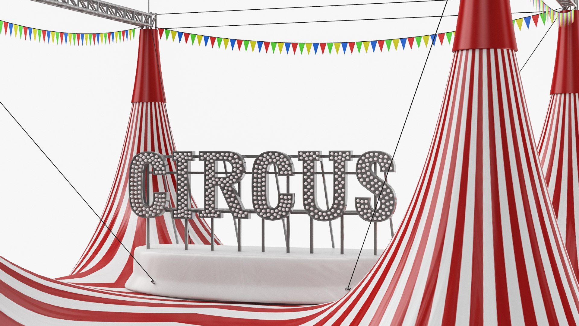 Interior And Exterior Circus Tent 03 3D model - TurboSquid 2078882