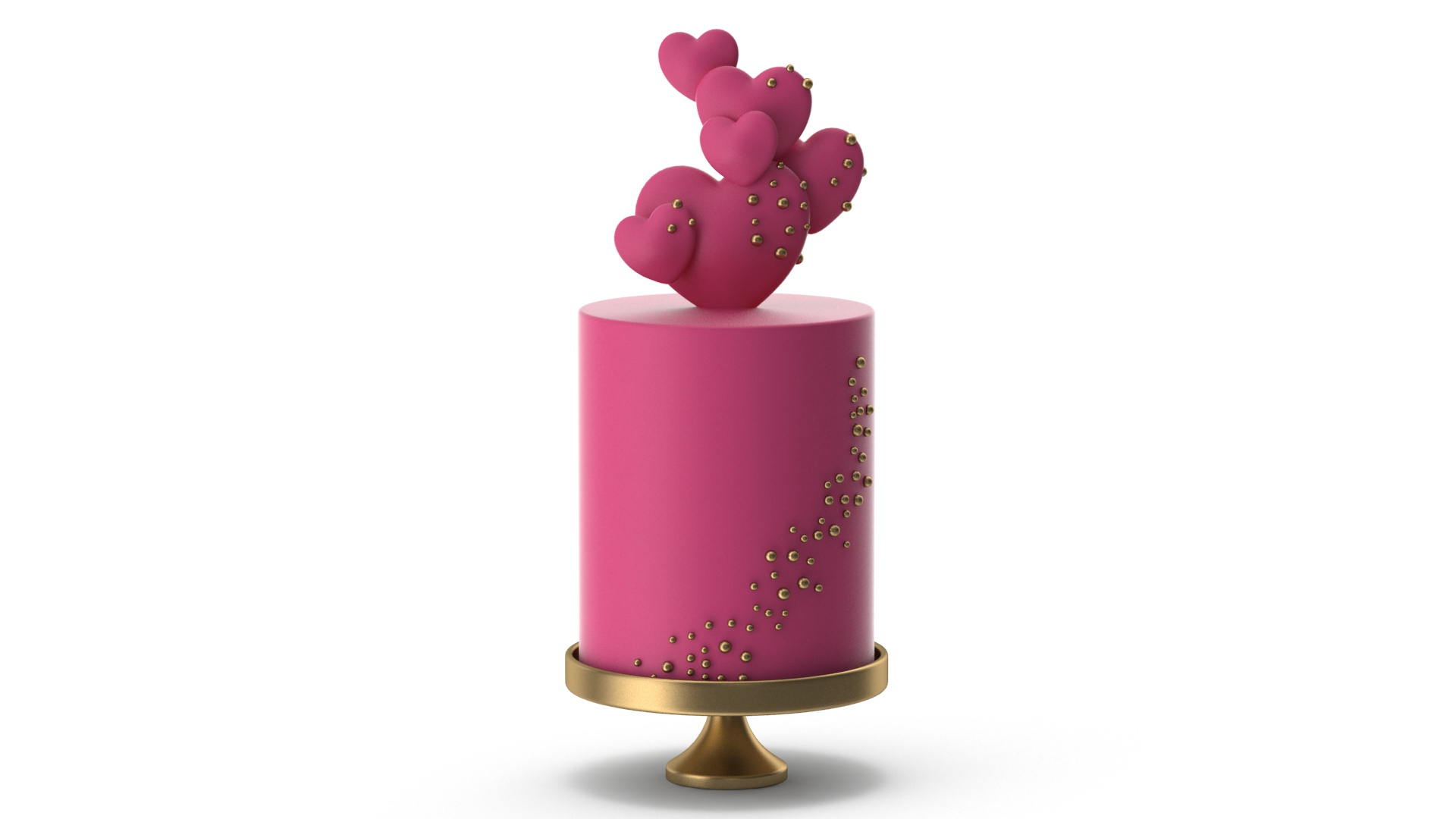 3D Model Heart Cake - TurboSquid 1813376