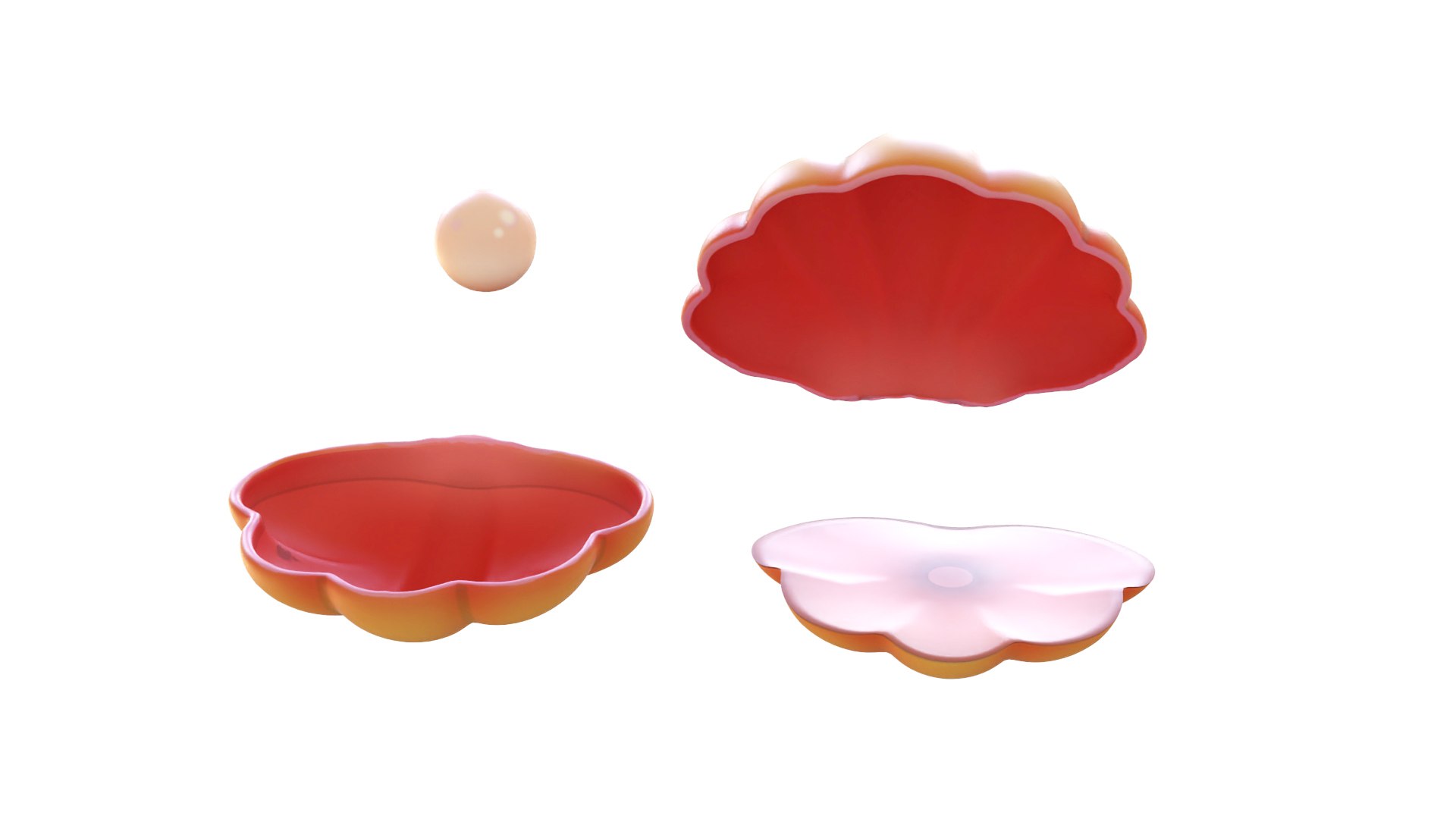 Open Clam Sea Shell 07 Model - TurboSquid 2331073