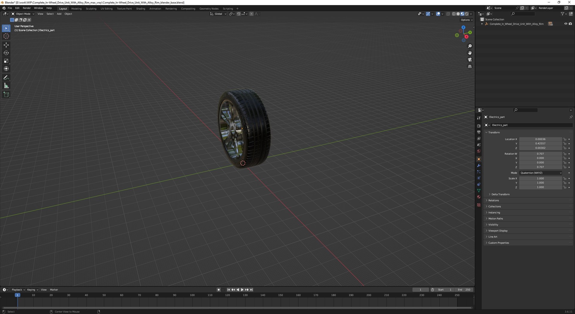 Complete In-Wheel Drive Unit With Alloy Rim Model - TurboSquid 2396112