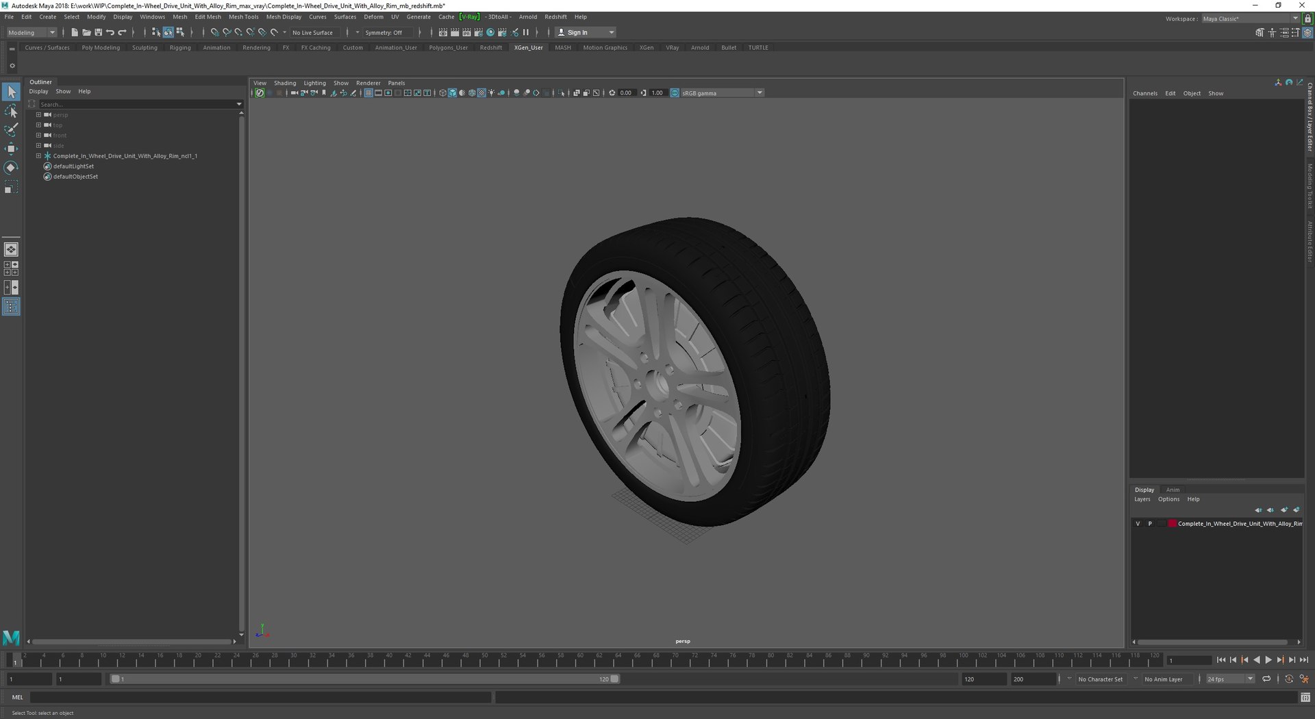 Complete In-Wheel Drive Unit With Alloy Rim Model - TurboSquid 2396112