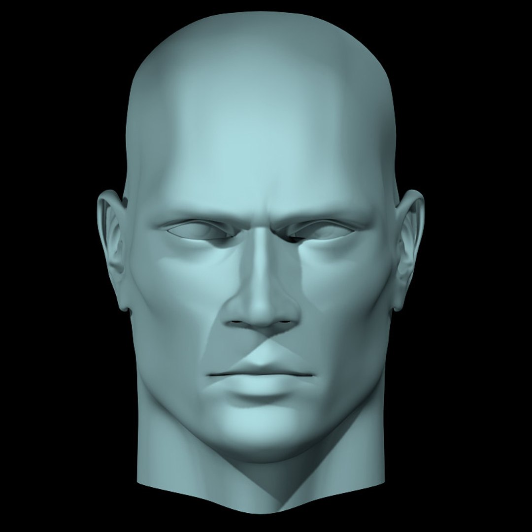 Male Head Human 3d 3ds