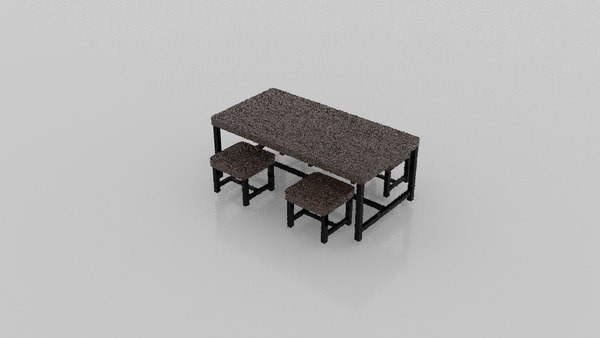 3d dining tables and dining bench 3D - TurboSquid 1969480