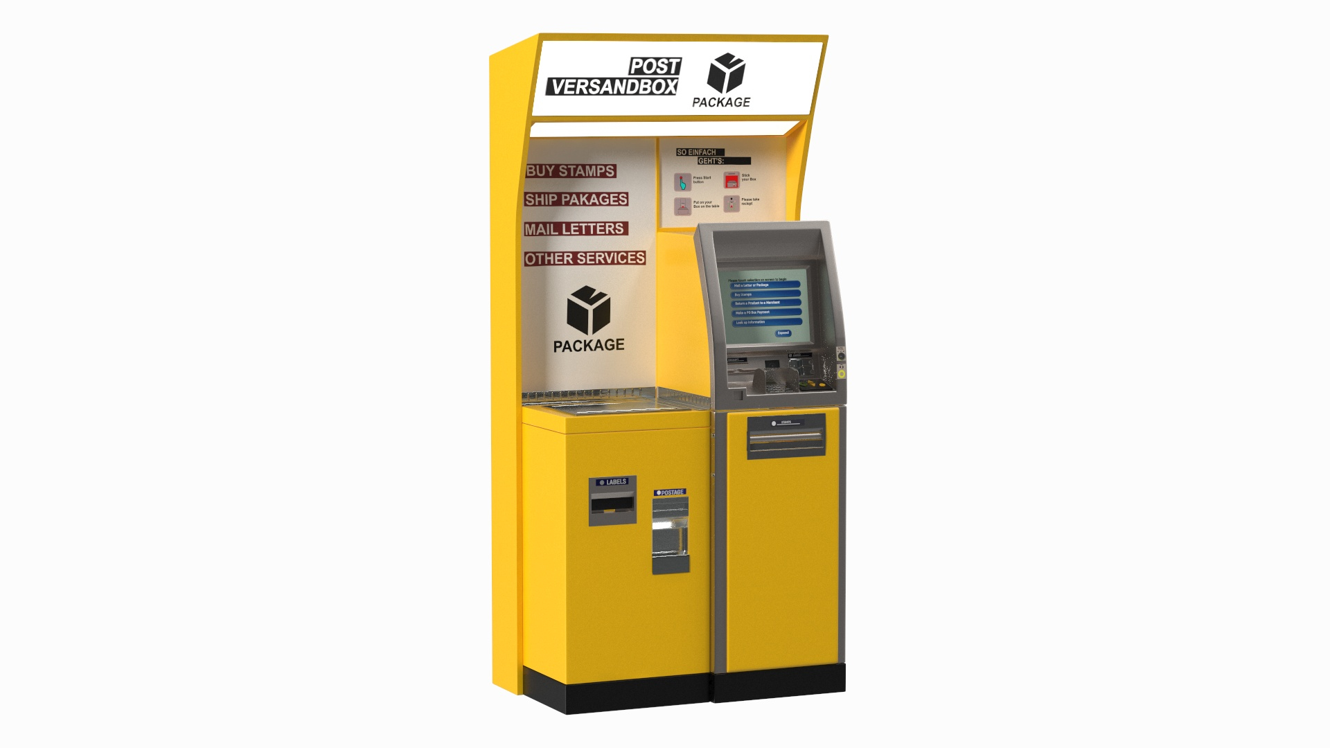 Post Self Service Kiosk 3D Model - TurboSquid 2040998