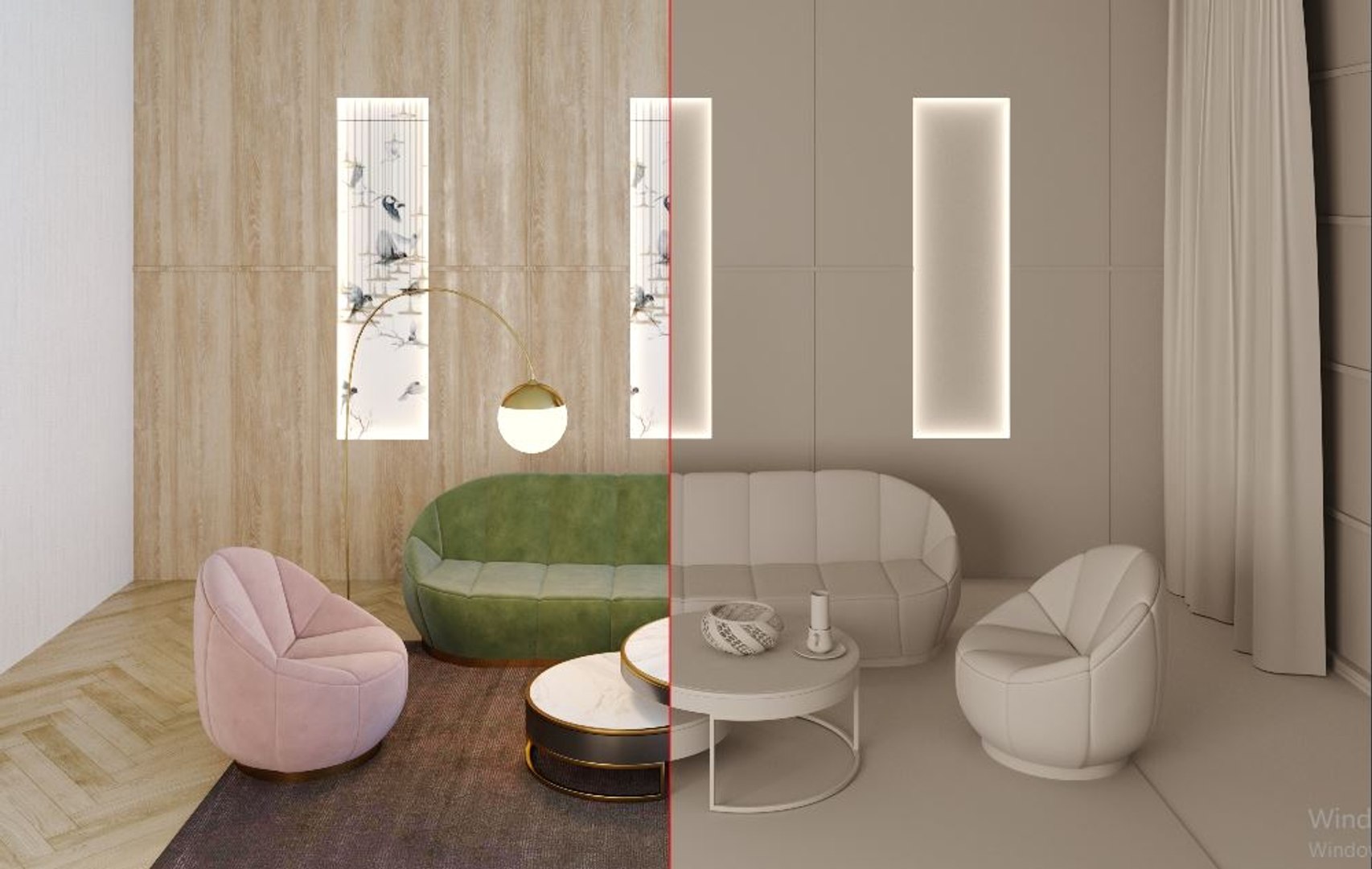 Living Room Light Scene 3D Model - TurboSquid 1615021