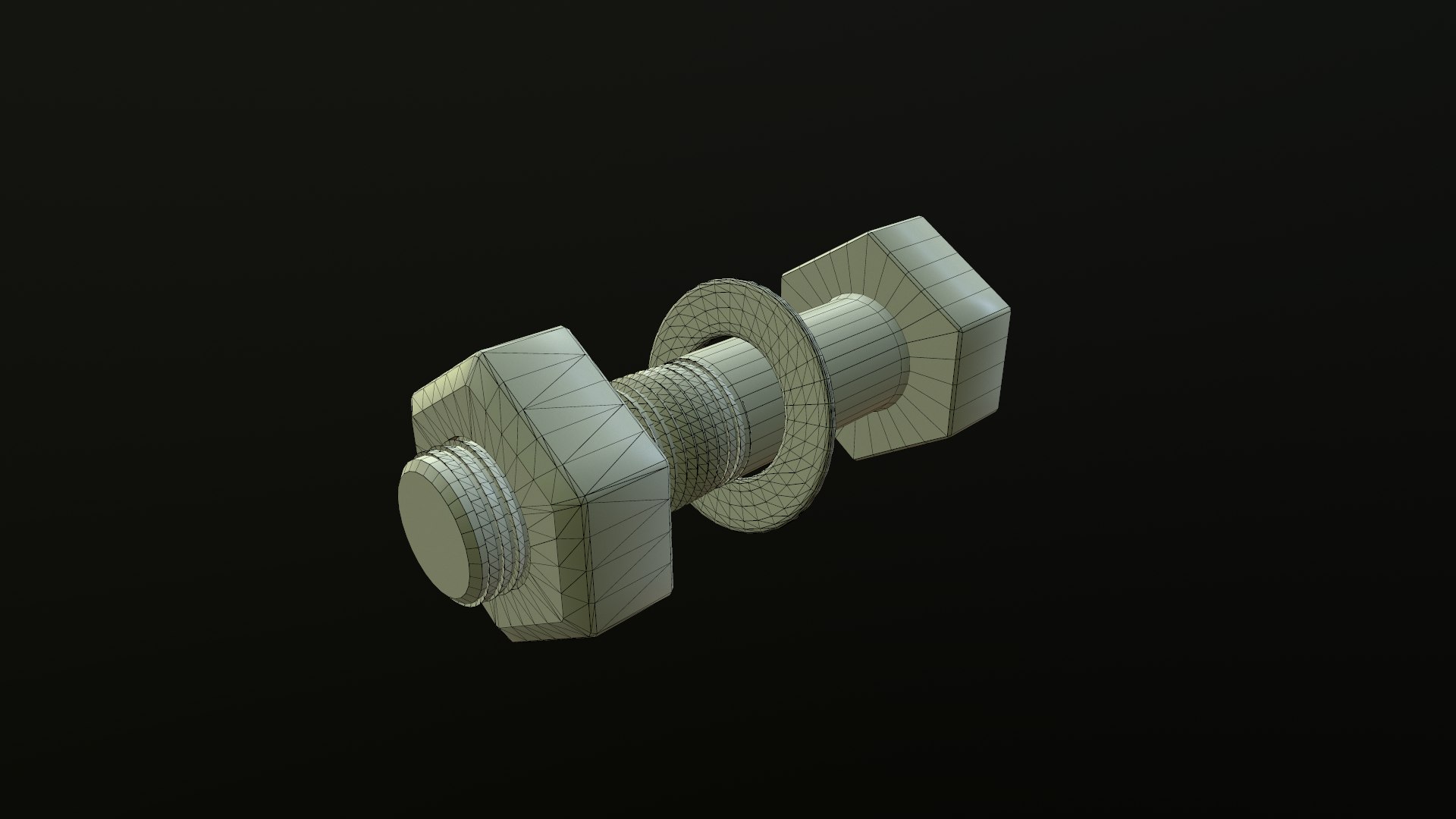 3D Nut Bolt Washer - TurboSquid 1761887