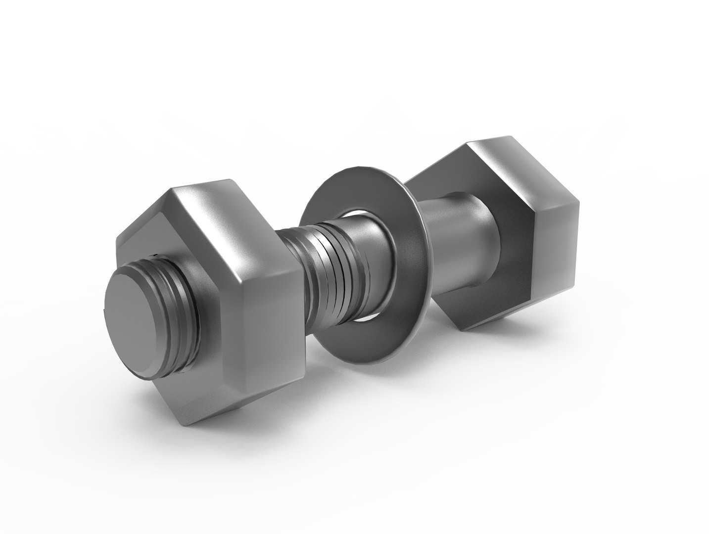 3D Nut Bolt Washer - TurboSquid 1761887