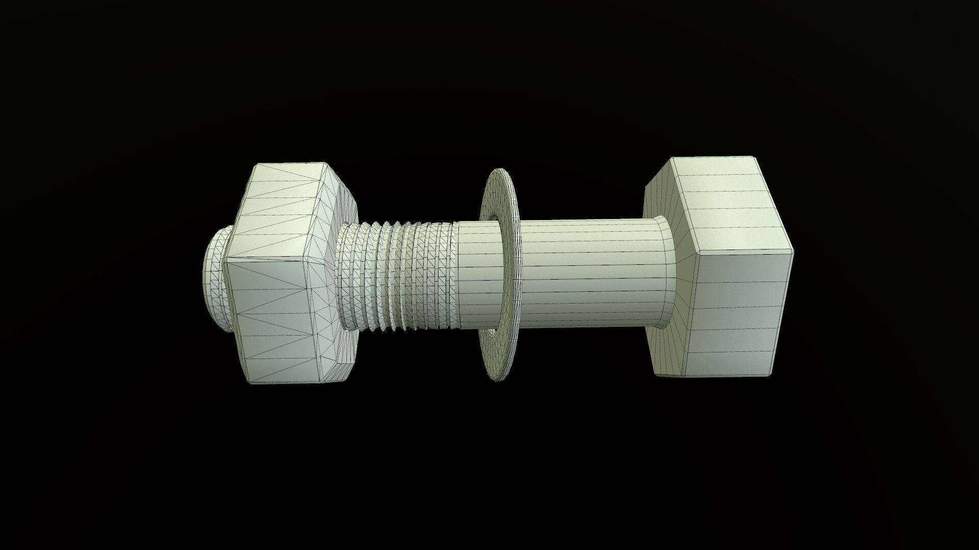 3D Nut Bolt Washer - TurboSquid 1761887