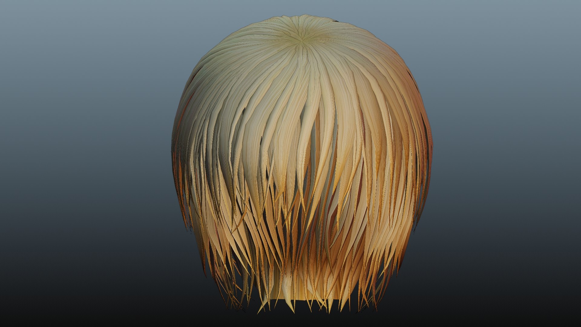 Female Hair Low Poly 3 Color Model Model - TurboSquid 2074265
