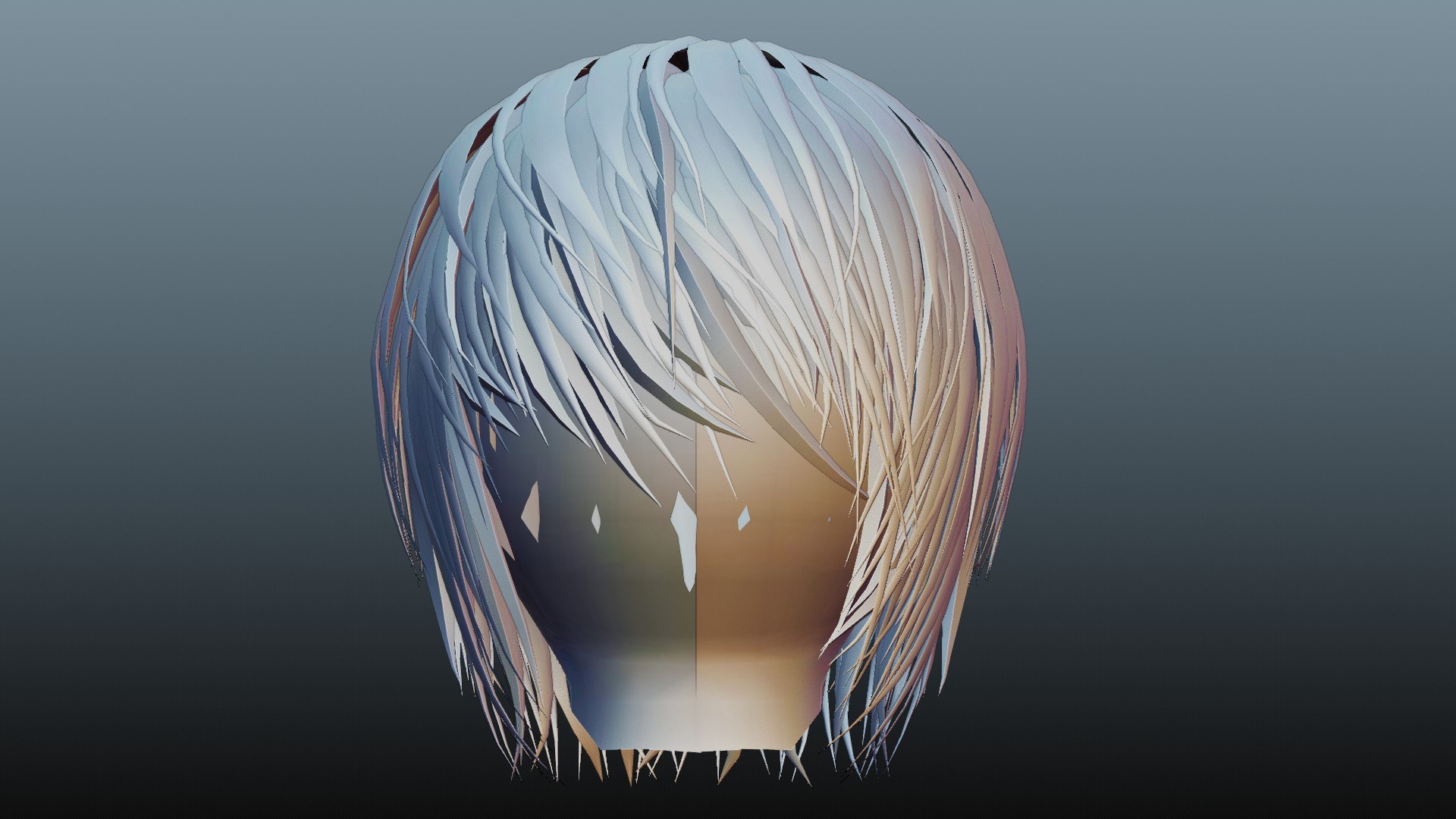 Female Hair Low Poly 3 Color Model Model - TurboSquid 2074265