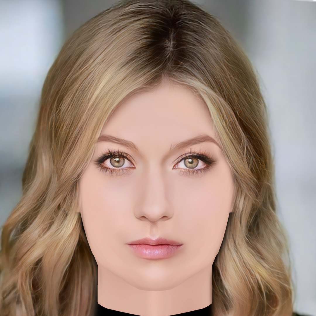 Katherine McNamara Head - No Hair - Low Poly Head For Game 3D Model ...