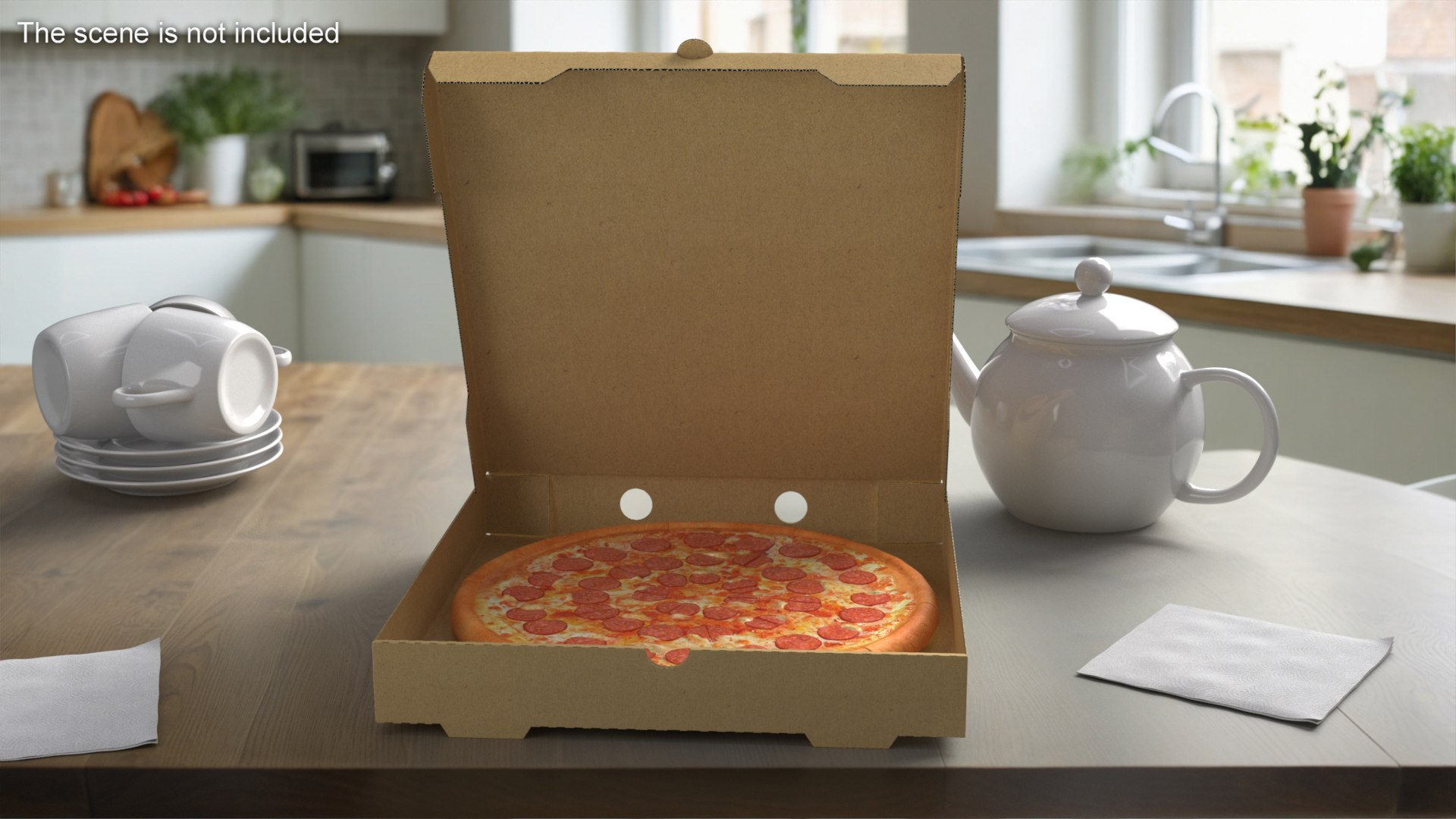 Pepperoni Pizza In Cardboard Box 3D Model - TurboSquid 2295961