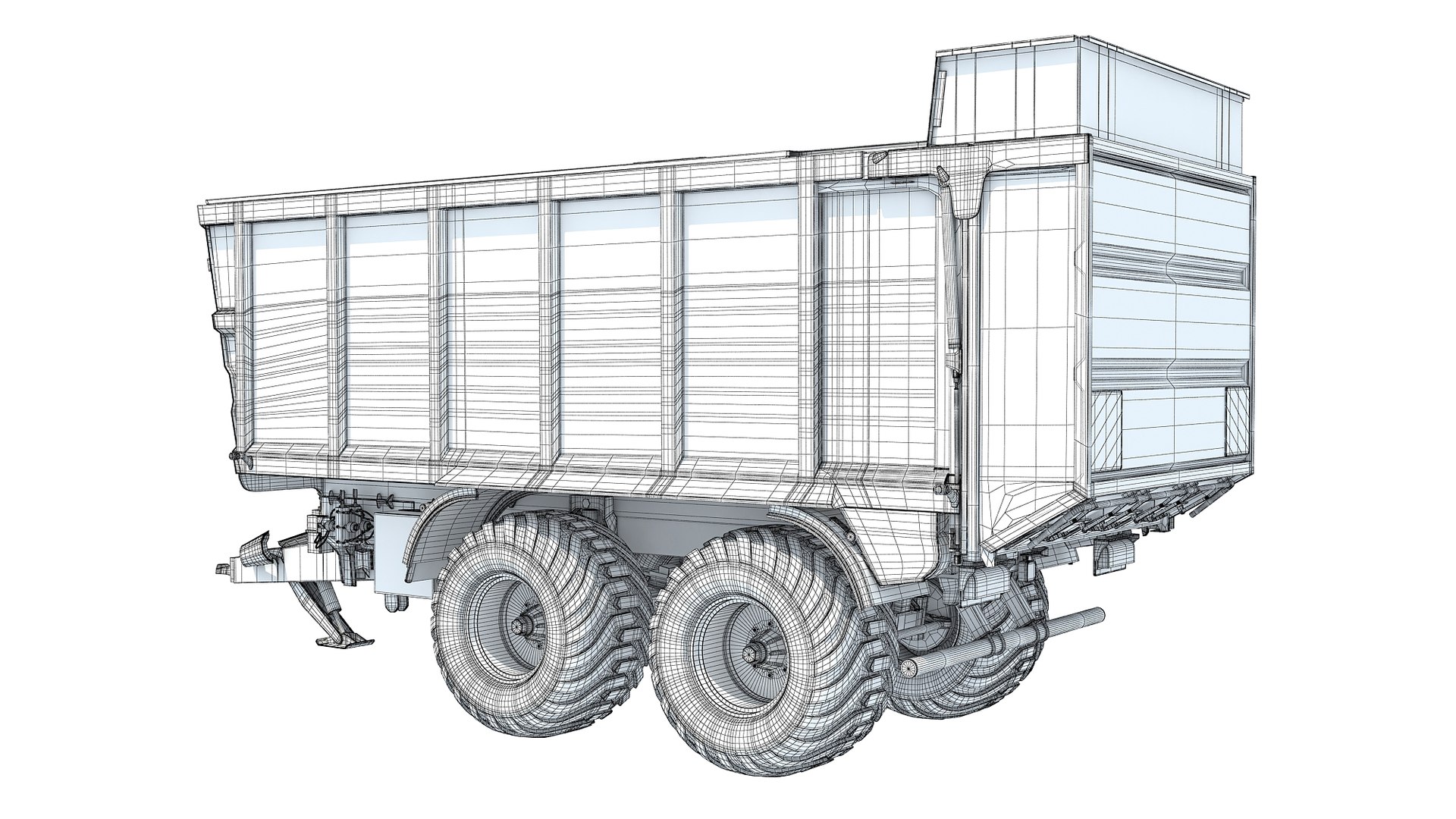 Farm Tractor Trailer 3D Model - TurboSquid 1797287