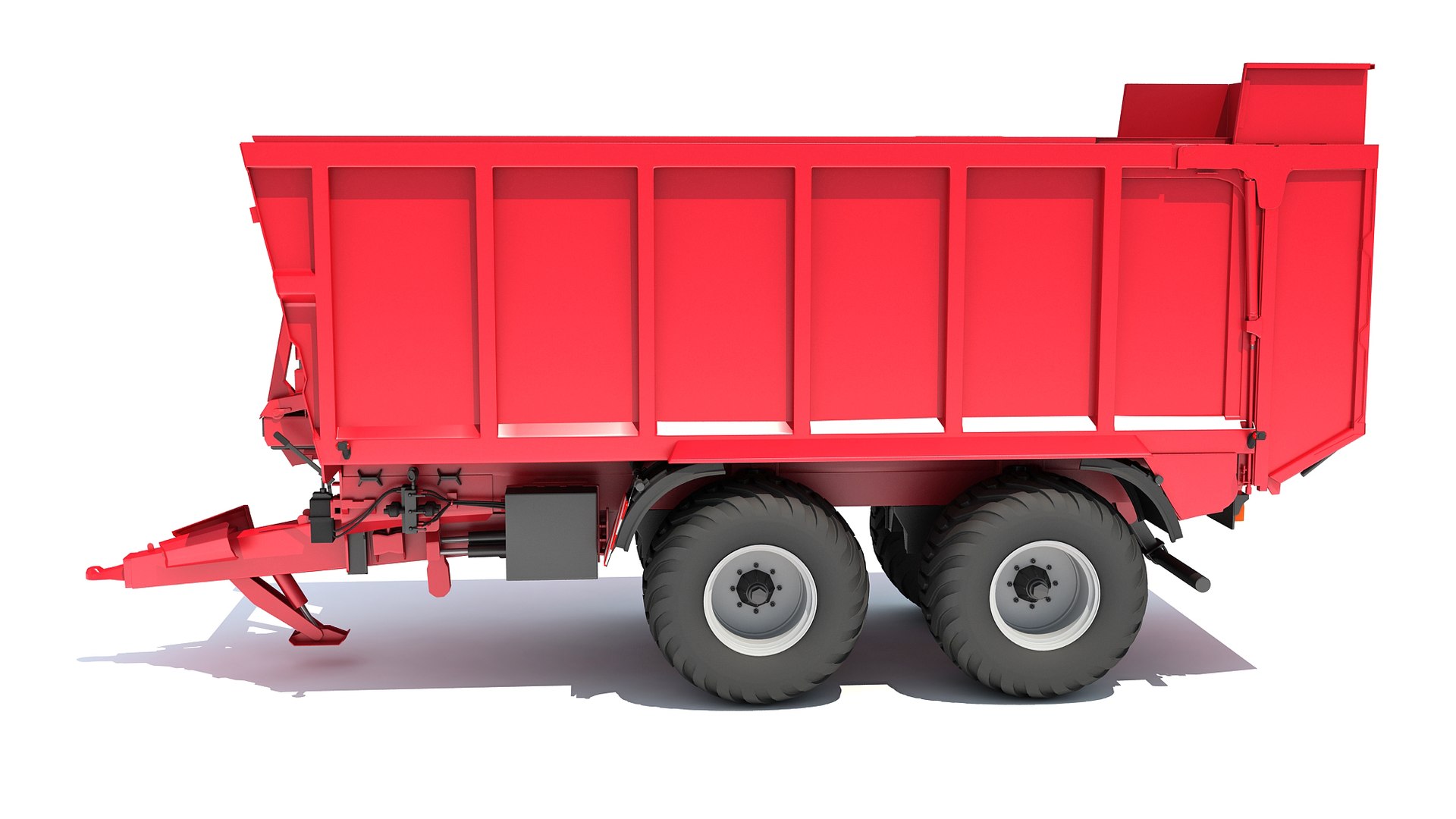 Farm Tractor Trailer 3D Model - TurboSquid 1797287