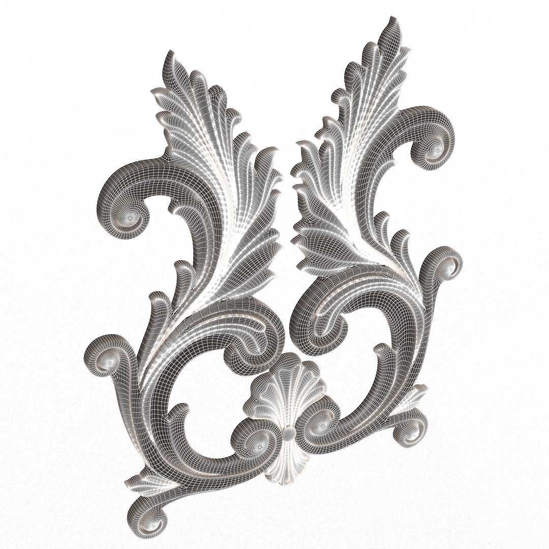 Carved Plaster Molding Decoration 042 Model - TurboSquid 2157767