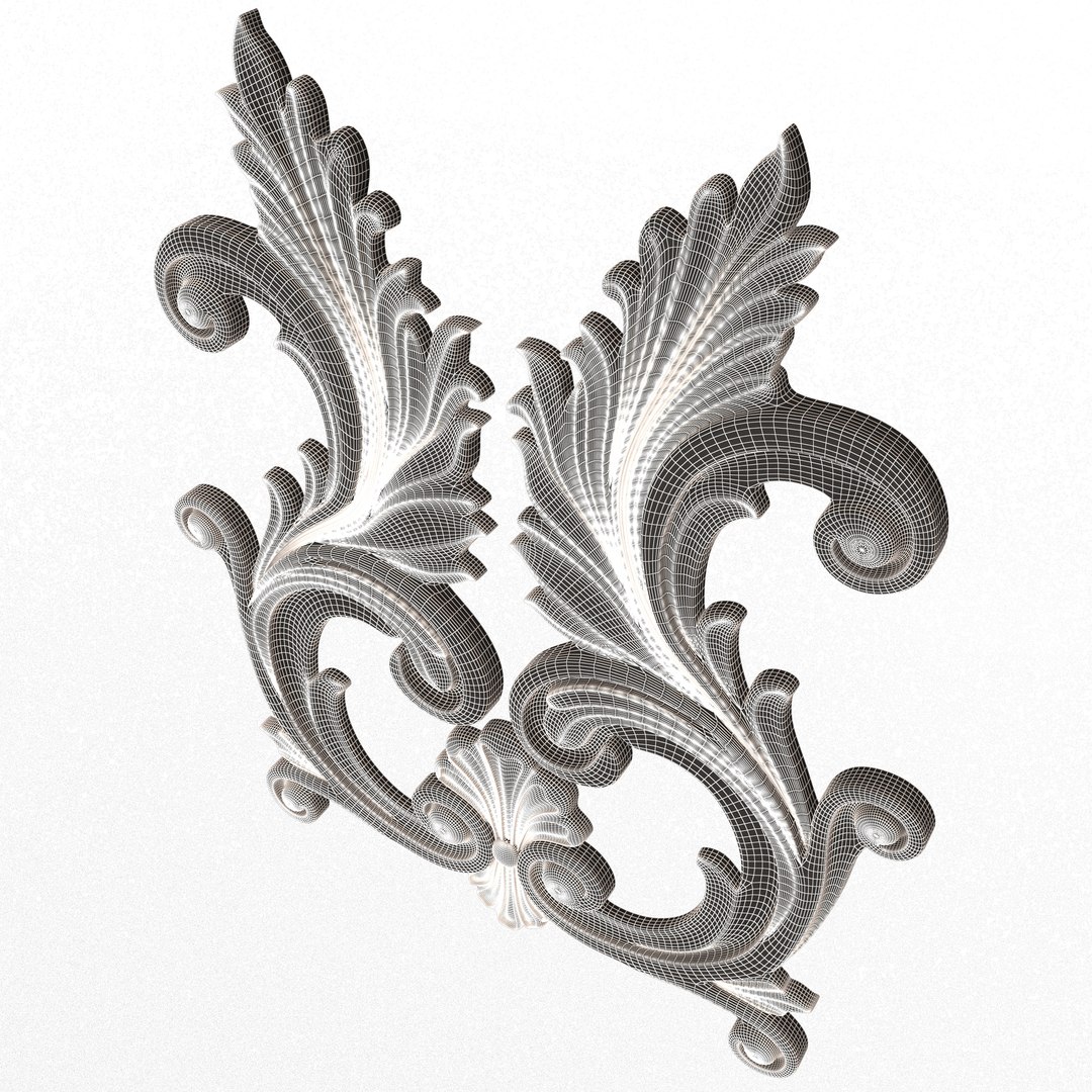 Carved Plaster Molding Decoration 042 Model - TurboSquid 2157767
