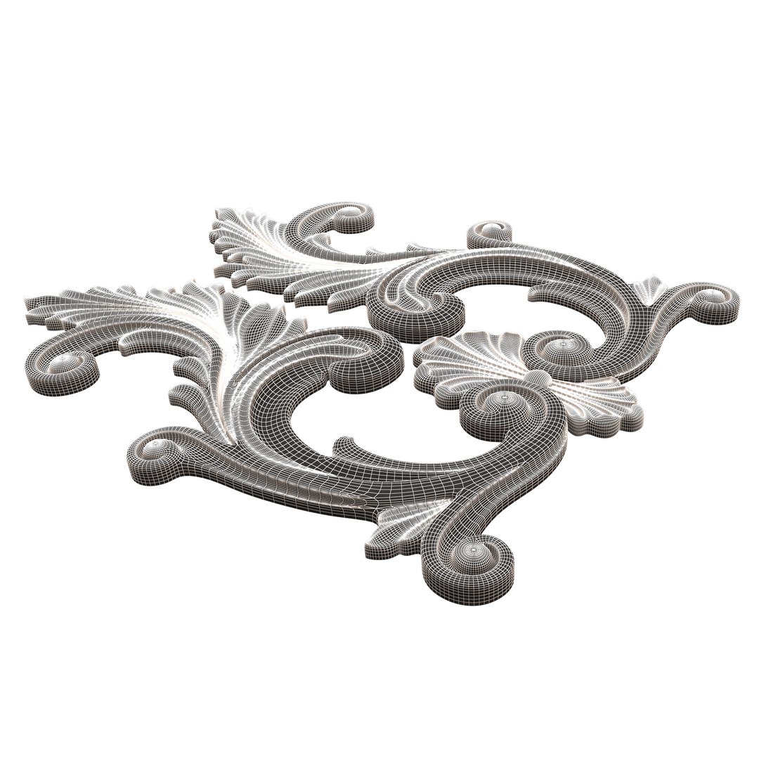 Carved Plaster Molding Decoration 042 Model - TurboSquid 2157767