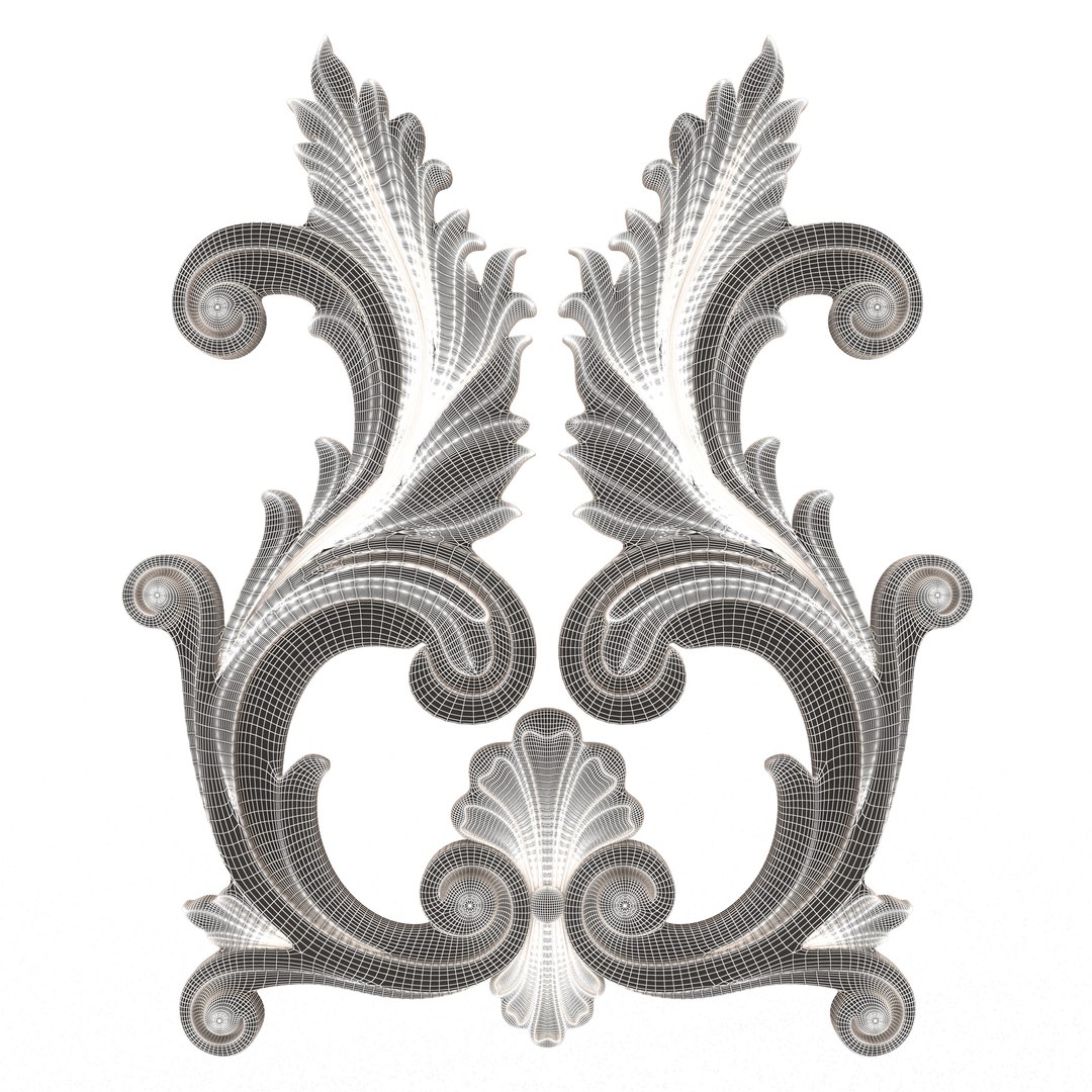 Carved Plaster Molding Decoration 042 Model - TurboSquid 2157767