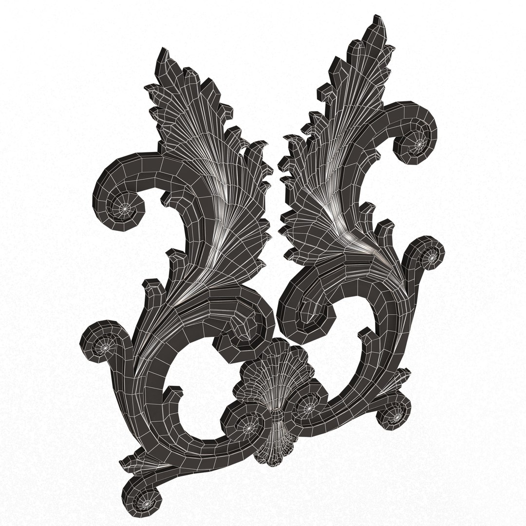 Carved Plaster Molding Decoration 042 Model - TurboSquid 2157767