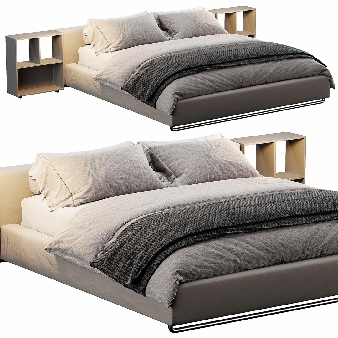 Flexform Groundpiece Bed 3D Model - TurboSquid 2121513