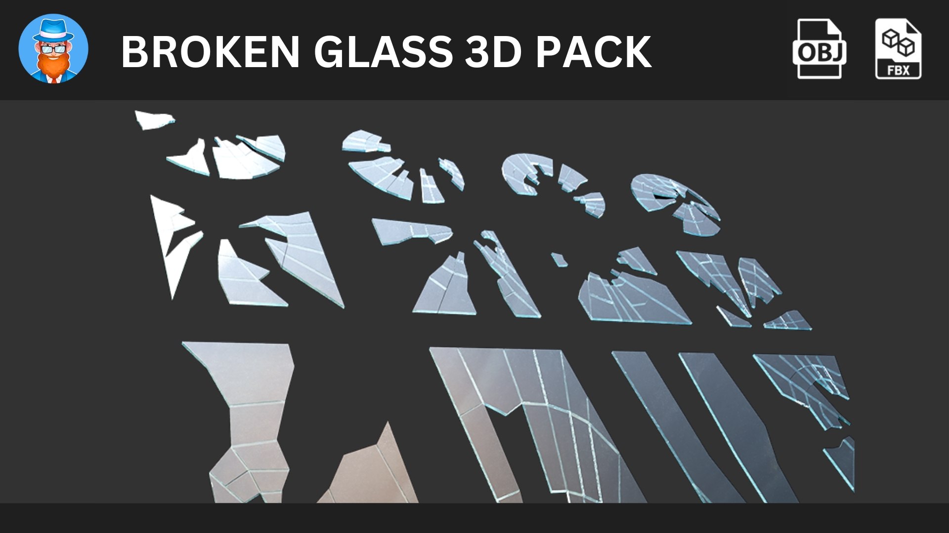 3D Broken Glass 3D Pack Model - TurboSquid 2396778