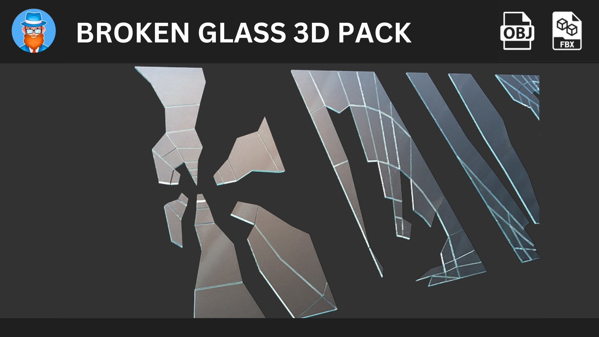 3D Broken Glass 3D Pack Model - TurboSquid 2396778