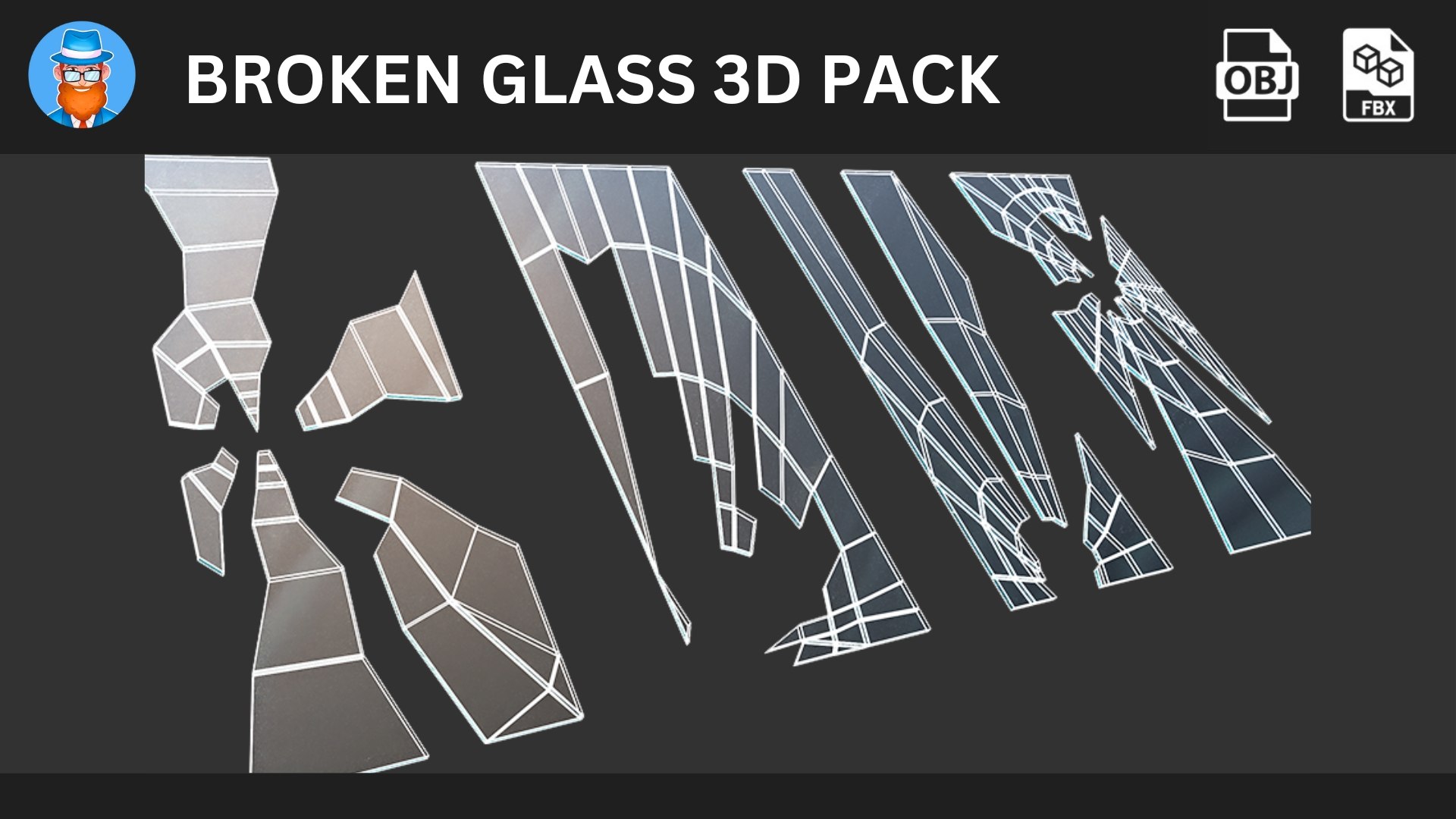 3D Broken Glass 3D Pack Model - TurboSquid 2396778