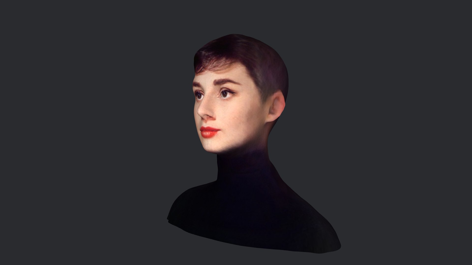 Audrey Hepburn- Realistic Bust Head Ready 3d Model 3D Model - TurboSquid 1971601