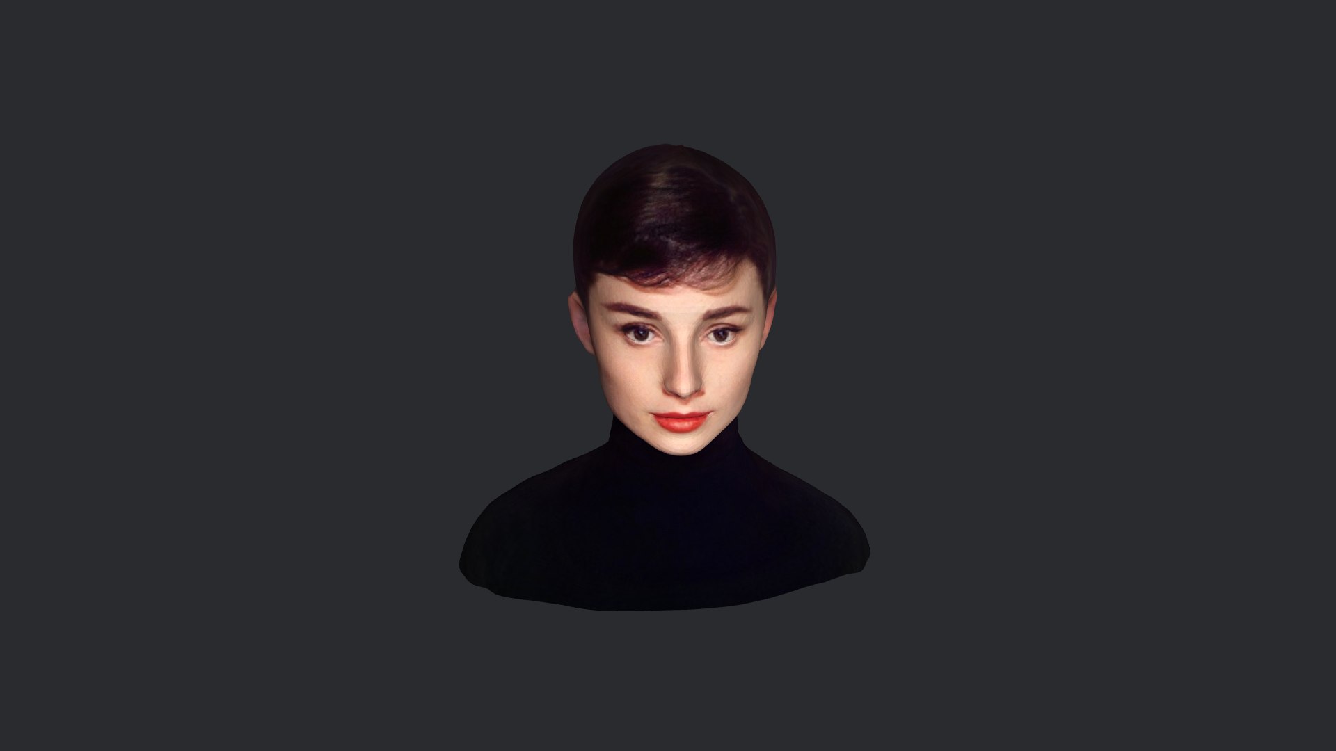 Audrey Hepburn- Realistic Bust Head Ready 3d Model 3D Model - TurboSquid 1971601