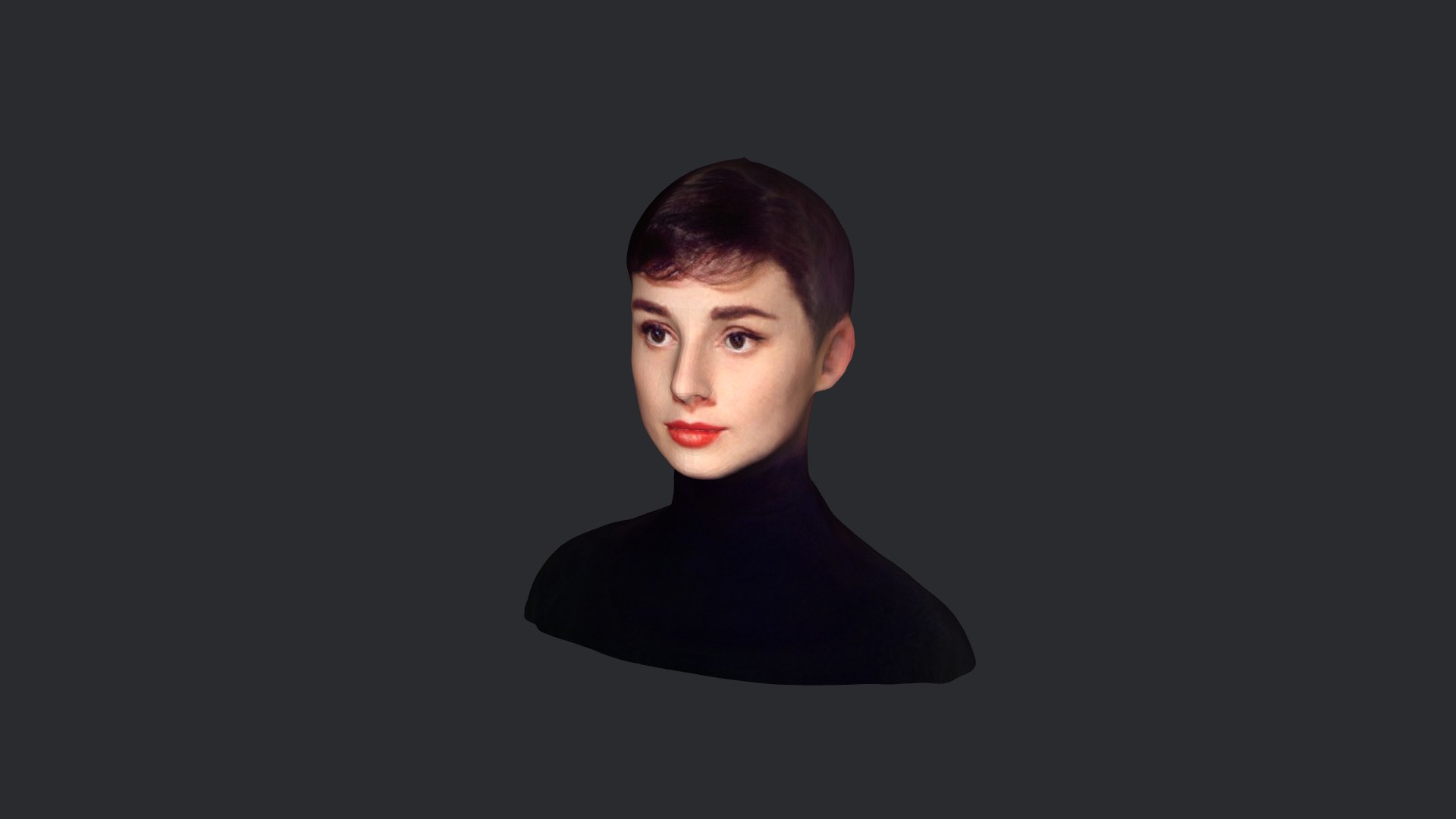 Audrey Hepburn- Realistic Bust Head Ready 3d Model 3D Model - TurboSquid 1971601