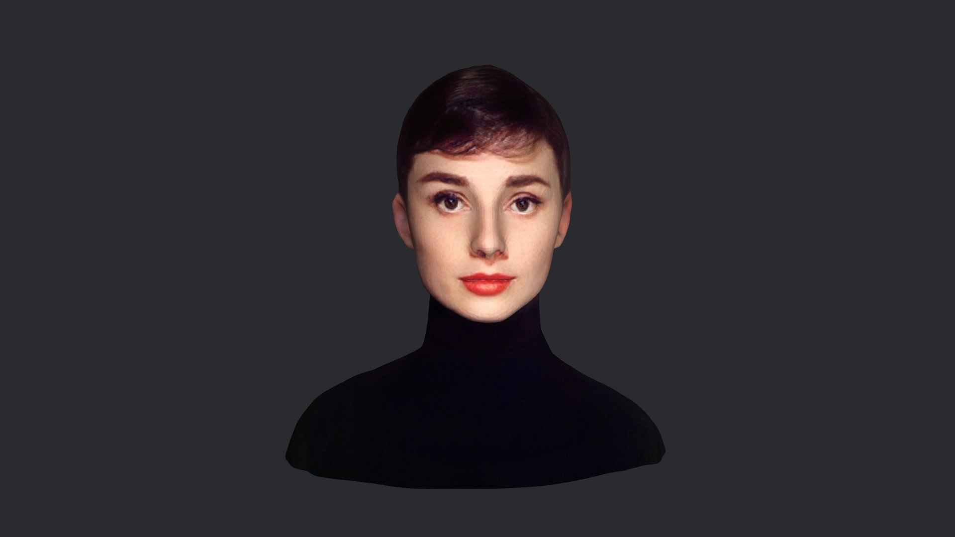 Audrey Hepburn- Realistic Bust Head Ready 3d Model 3D Model - TurboSquid 1971601