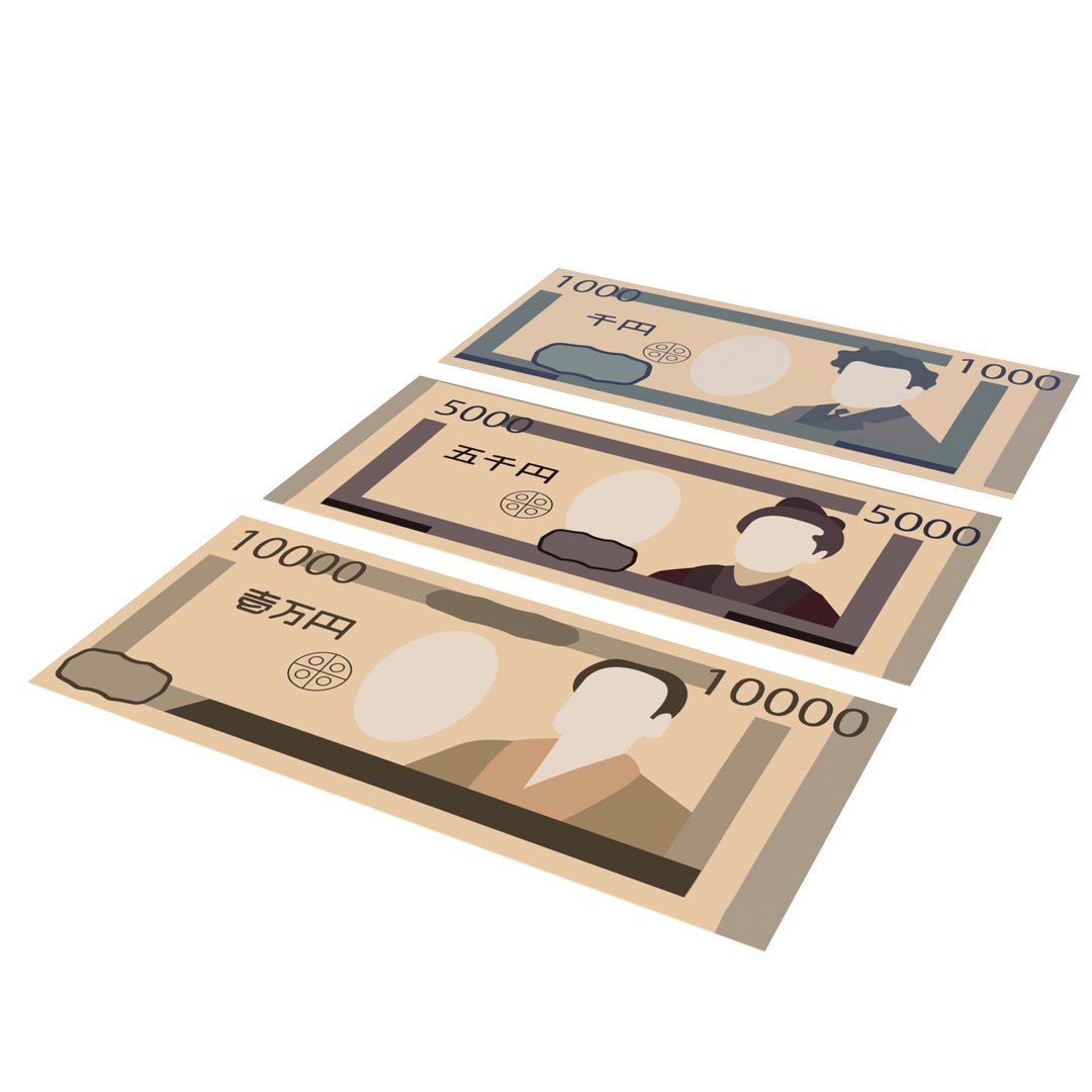 3D Currency Notes Set Model - TurboSquid 2089037