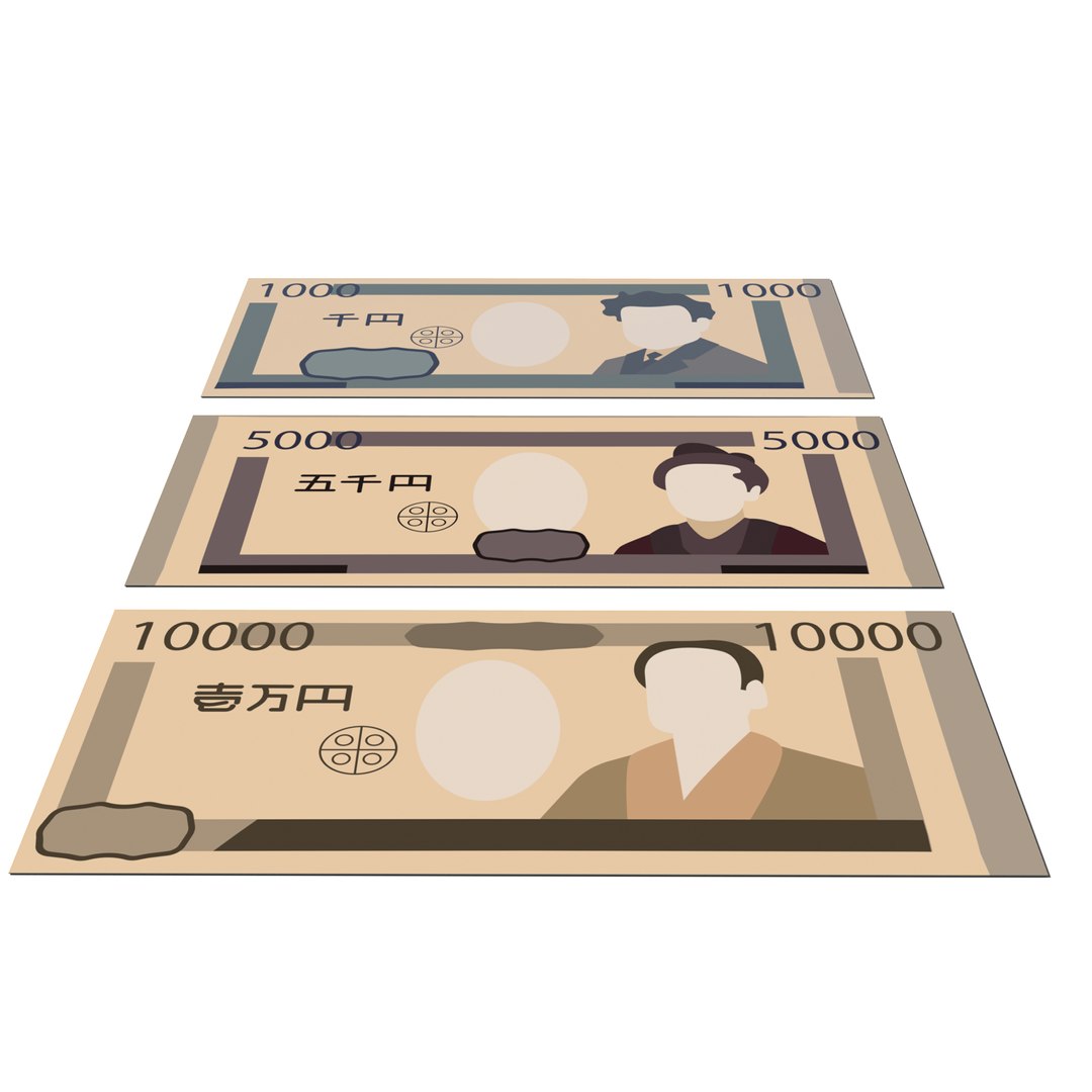 3D Currency Notes Set Model - TurboSquid 2089037