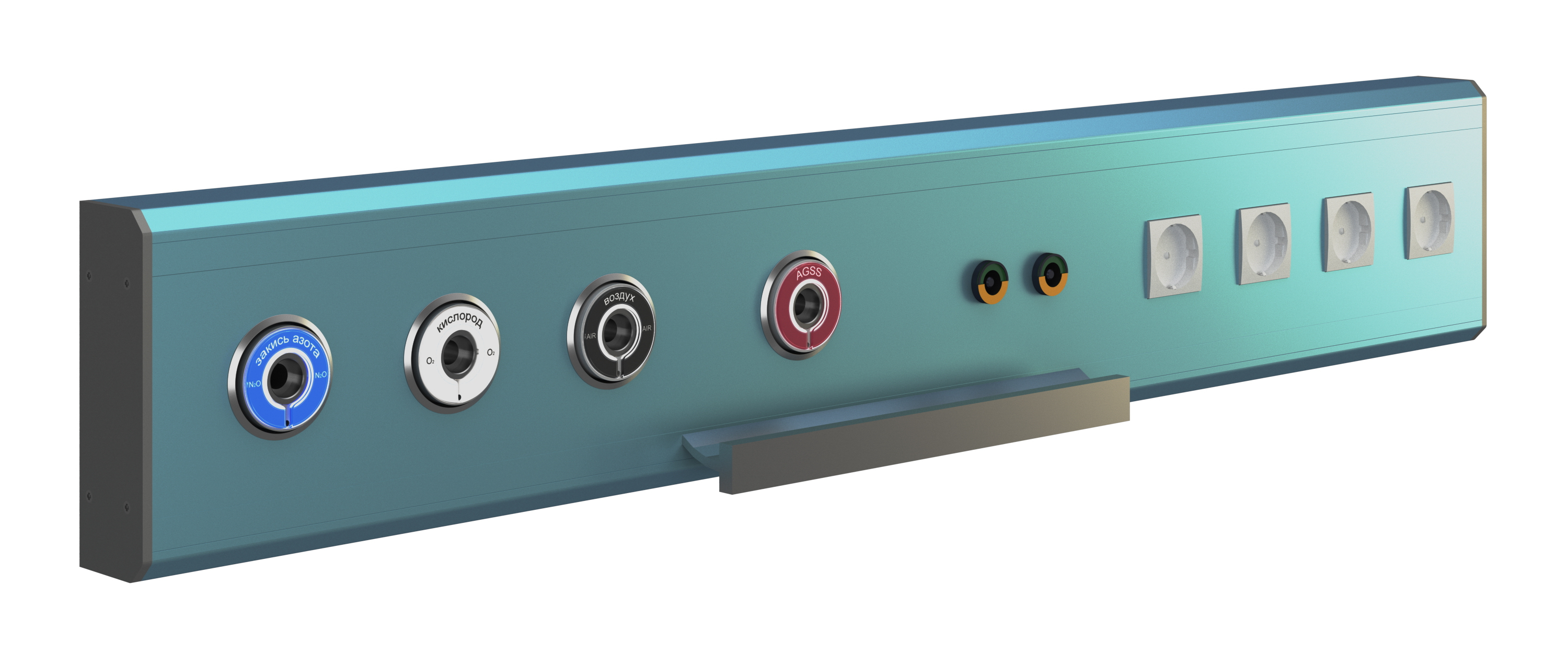 modelo 3d Sistema de consola hospitalaria de gases medicinales ...